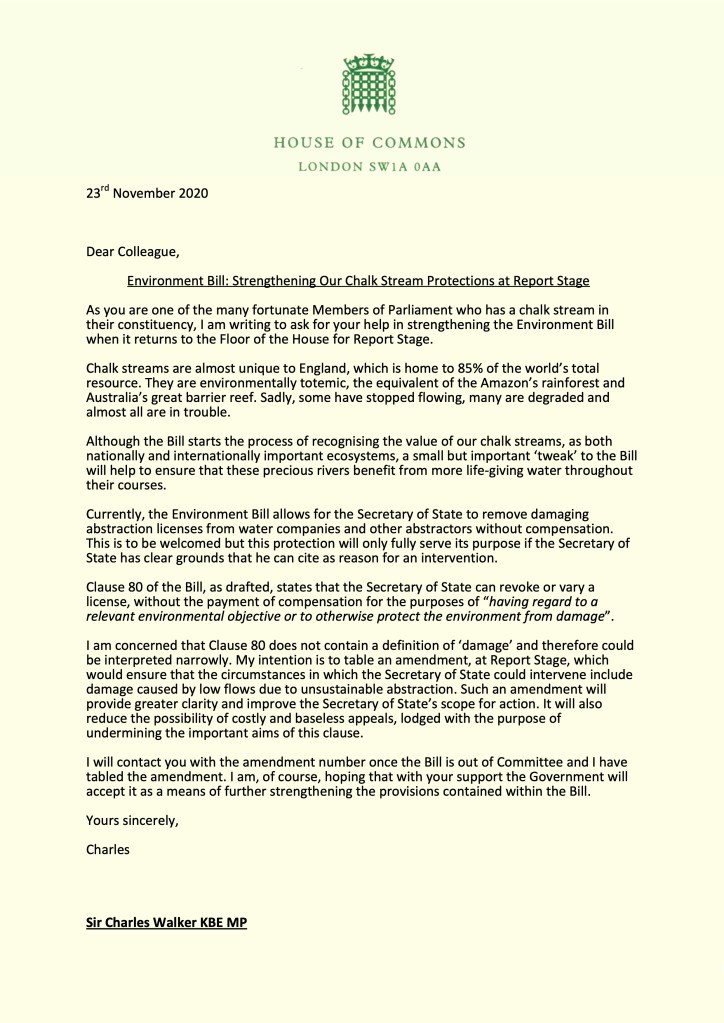Greater Protection for Chalk Streams in the Environment Bill – Chalk ...